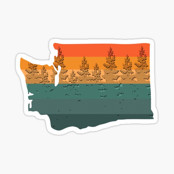 "Washington State Tree Silhouette" Sticker for Sale by esskay | Redbubble