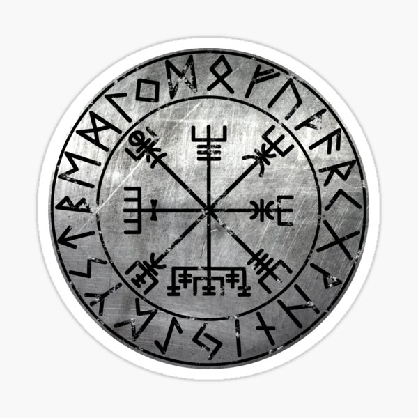 "Vegvisir Viking Compass" Sticker by GR-ART | Redbubble