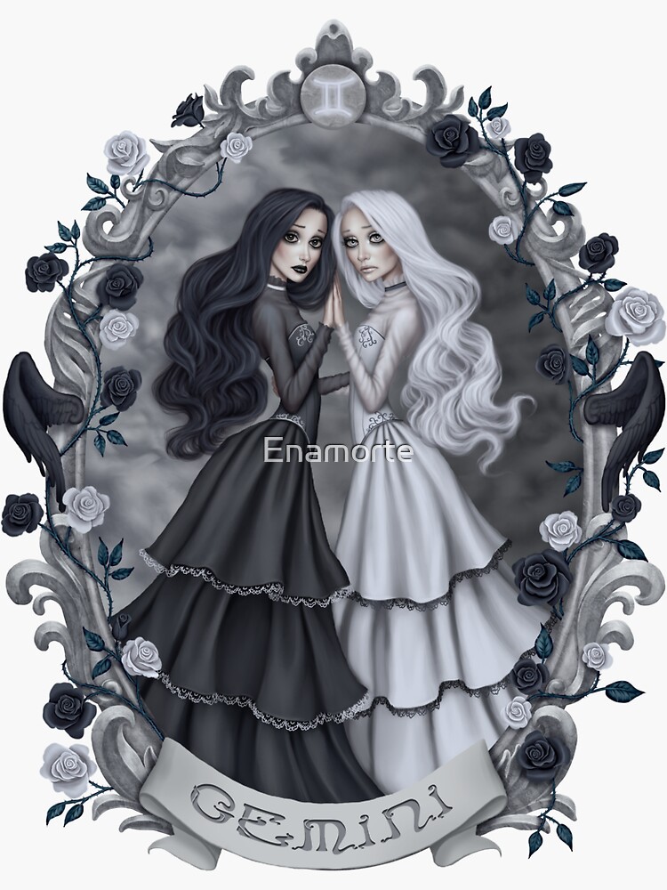 "Sad Zodiac - Gemini" Sticker by Enamorte | Redbubble