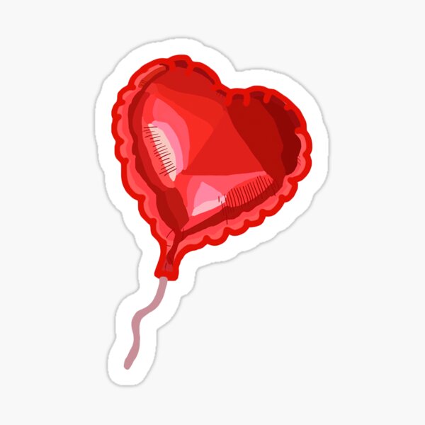 "Helium Heart Balloon" Sticker for Sale by mayashelby | Redbubble