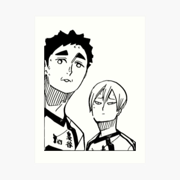 "Konoha and Sarukui Haikyuu Manga Cap" Art Print by joojlia | Redbubble