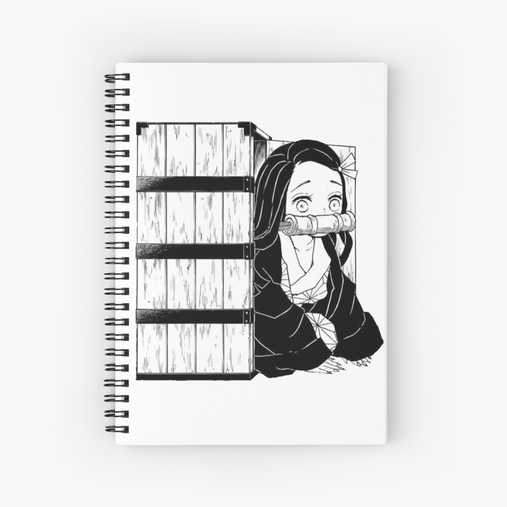 "Nezuko Demon Slayer Manga Cap" Spiral Notebook by joojlia | Redbubble