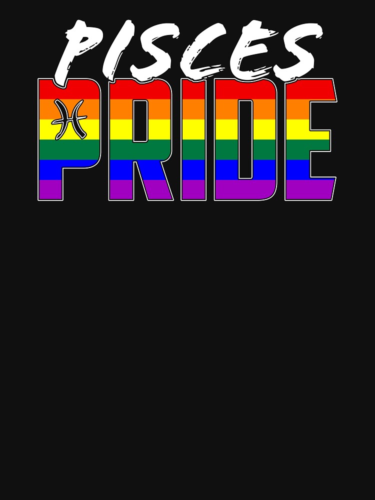 Lgbt Pisces Pride Flag Zodiac Sign T Shirt By Valador Redbubble