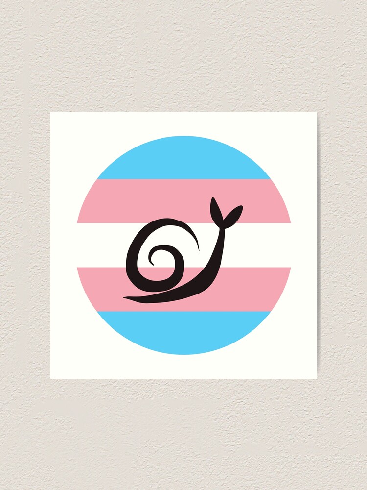 "Trans Minimalist Pride Snail Logo" Art Print by PrideSnails | Redbubble