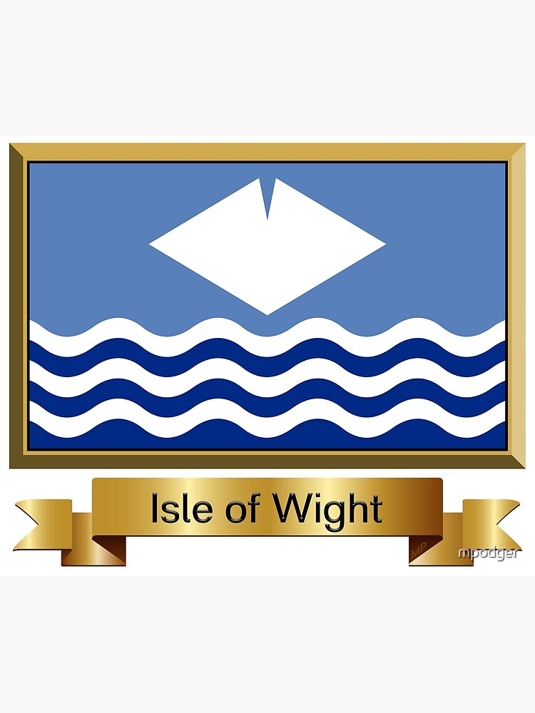 "Isle of Wight Flag Stickers, Gifts and Products - Named" Poster by ...