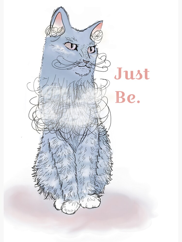 "Mindful Elemental Air Cat" Sticker for Sale by CreativeKayo | Redbubble
