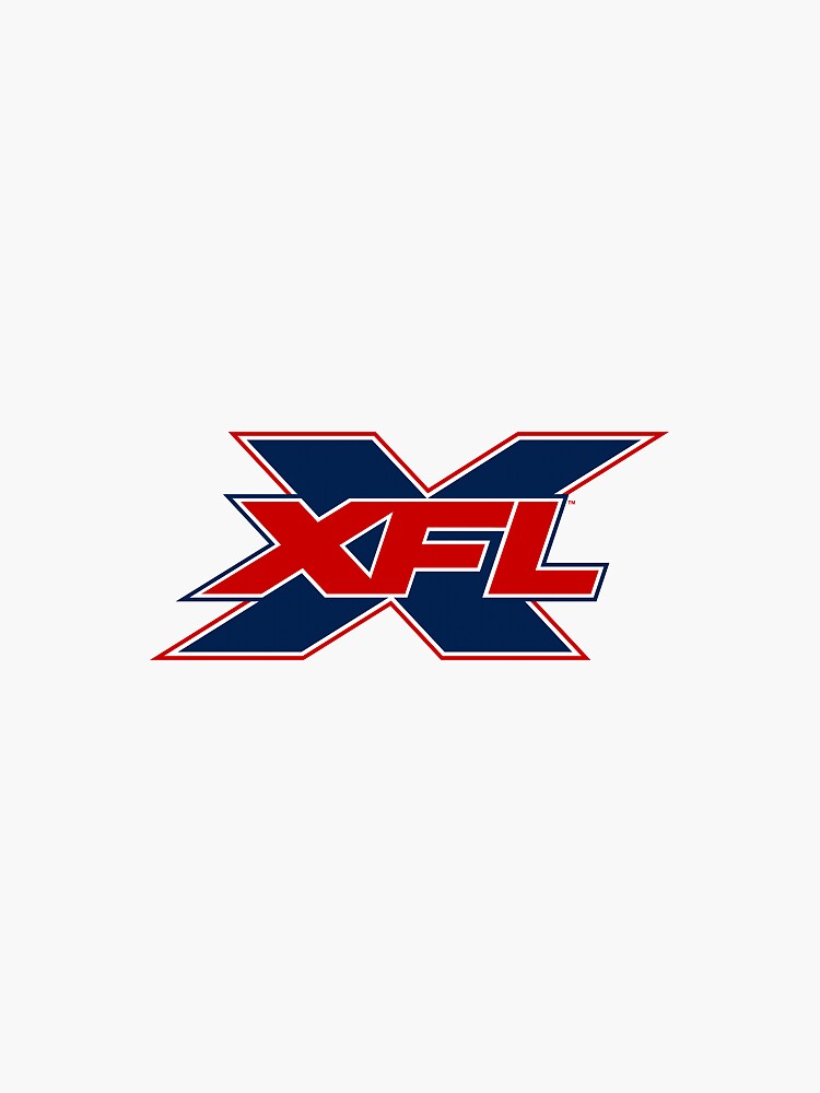 "XFL Logo" Sticker for Sale by BubbleRedSeller | Redbubble