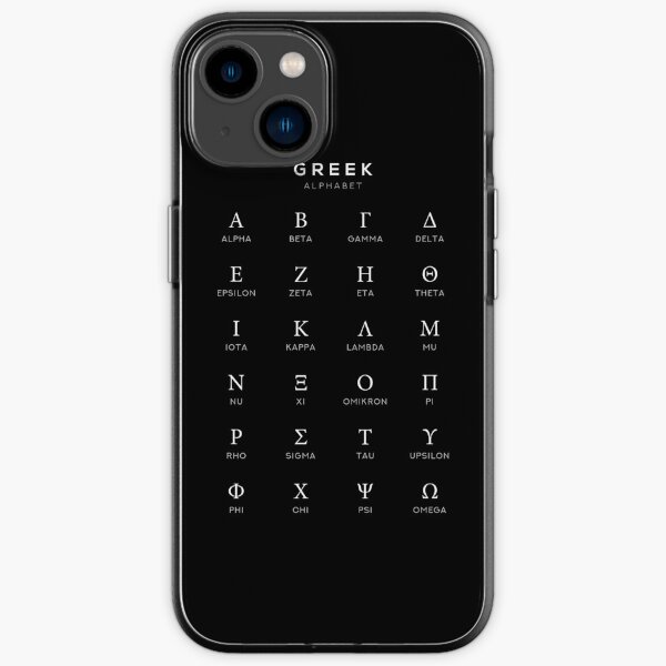 "Greek Alphabet Chart - Greek Language Learning Chart - Black" iPhone ...