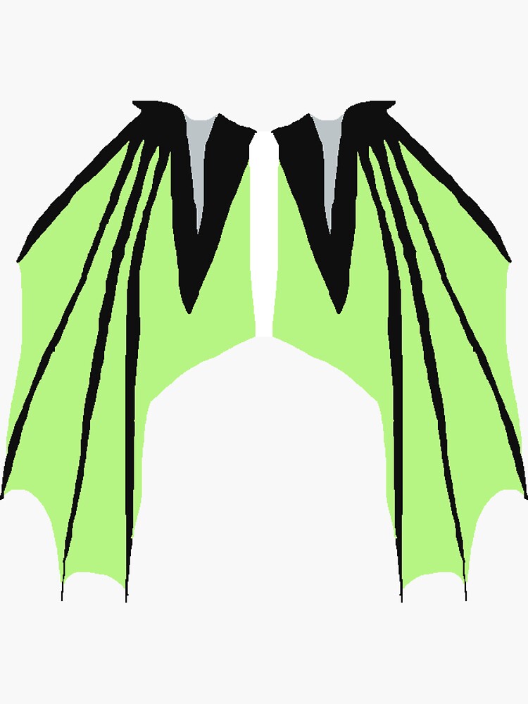 "Demon Bat Wings in Agender Pride Flag Colors" Sticker for Sale by ...