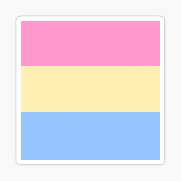 "Pastel Pan Flag" Sticker for Sale by EvilPenguinRika | Redbubble