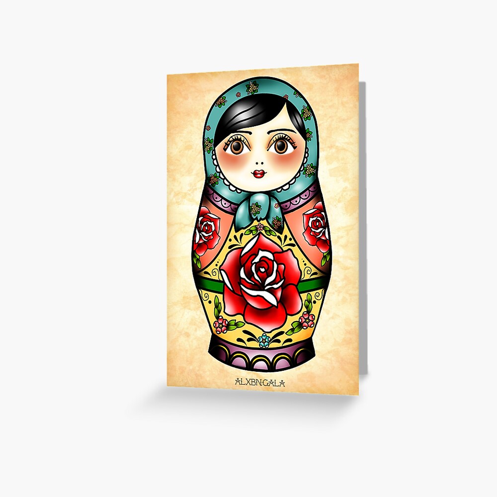"Matryoshka " Greeting Card by alxbngala | Redbubble