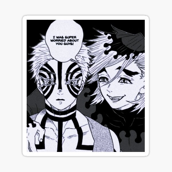 "Doma + Akaza" Sticker for Sale by VixxKen | Redbubble
