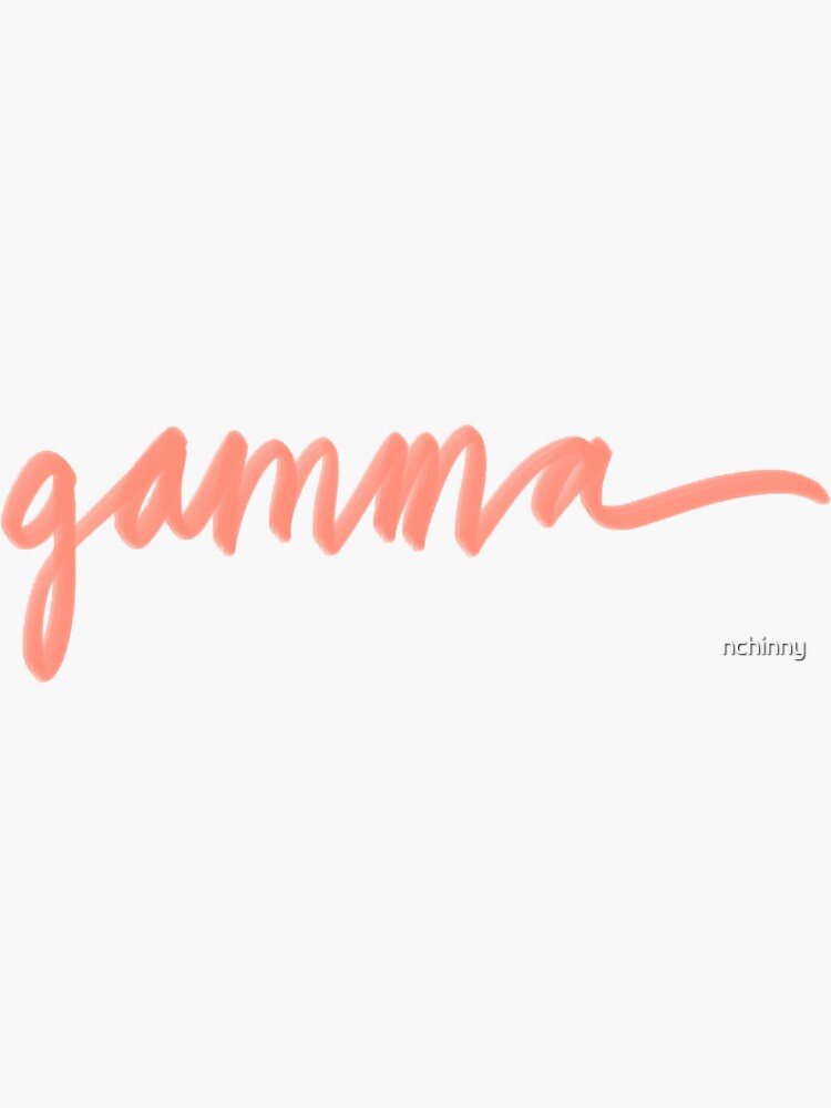 "Gamma sticker" Sticker by nchinny | Redbubble