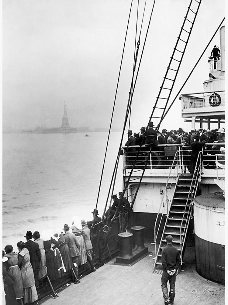 "Immigrants Viewing The Statue of Liberty Photo" Sticker for Sale by ...