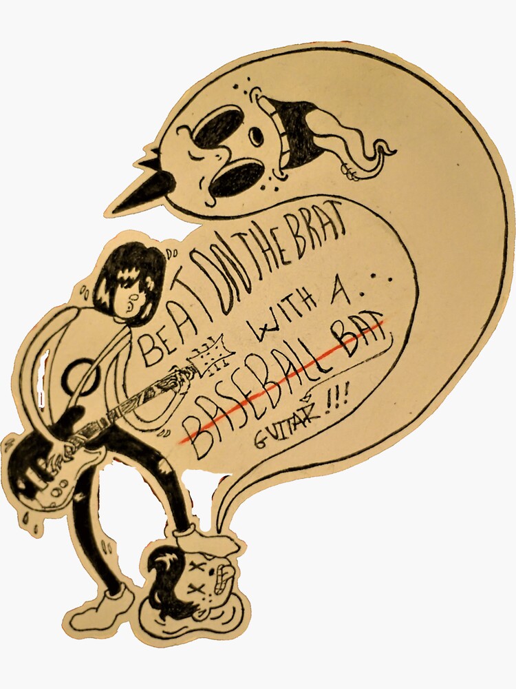 Pegatina «Beat On The Brat With A Baseball Bat» de GreenMucusArt ...