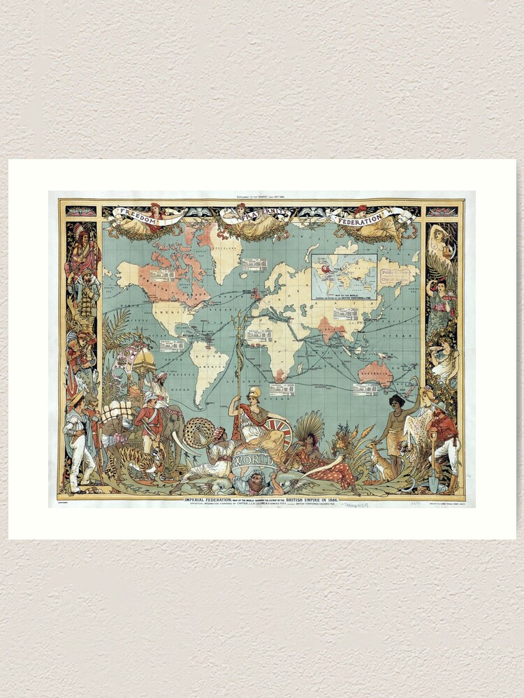 "Vintage British Empire World Map (1886)" Art Print for Sale by ...