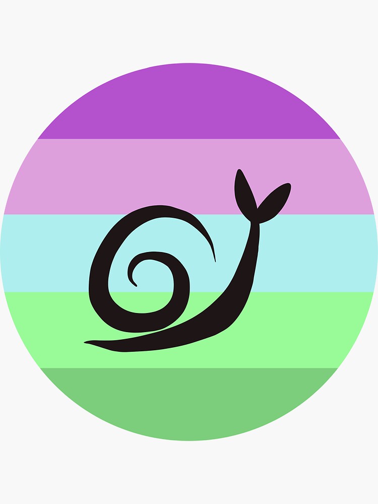 "NBLM Toric Quadrisian Minimalist Pride Snail Logo" Sticker for Sale by ...