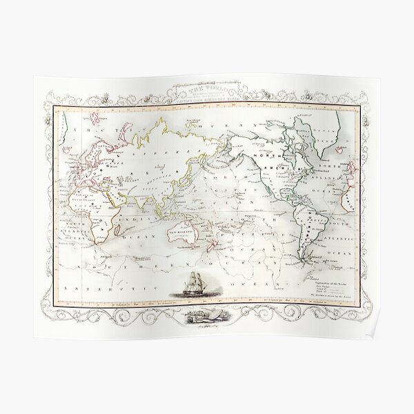 "Map by Captain Cook" Poster for Sale by upoutandaway | Redbubble