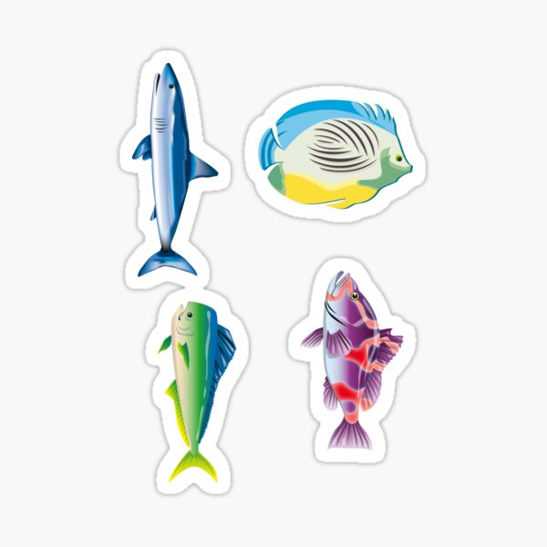 "Sea Fish Pack" Sticker by belugastore | Redbubble