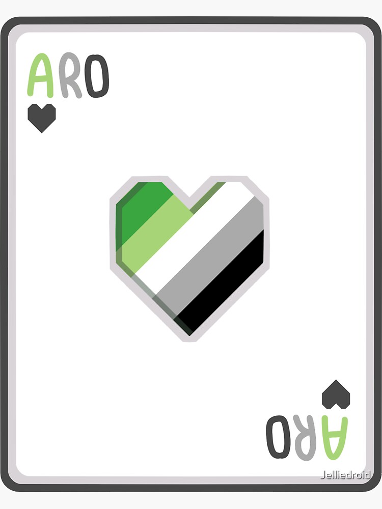 "ARO Ace of Hearts" Sticker for Sale by Jellobeanartist | Redbubble
