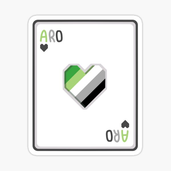 "ARO Ace of Hearts" Sticker for Sale by Jellobeanartist | Redbubble