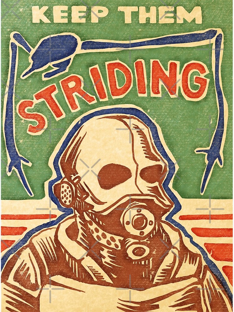 Keep them striding” Combine Propaganda Poster" Art Print by qubit ...