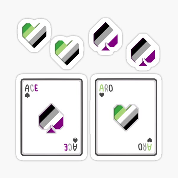 "AROACE of Cards Pack" Sticker for Sale by Jellobeanartist | Redbubble