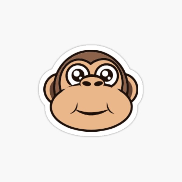 "Monkey" Sticker for Sale by joantmack | Redbubble
