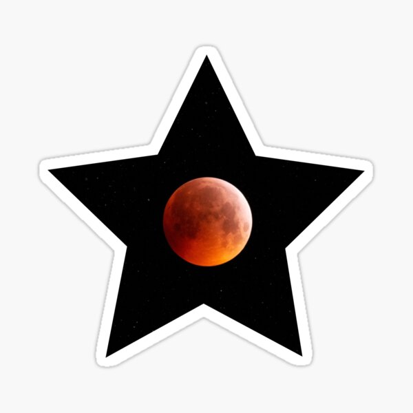 "Blood moon star" Sticker by Pennylanemerch | Redbubble