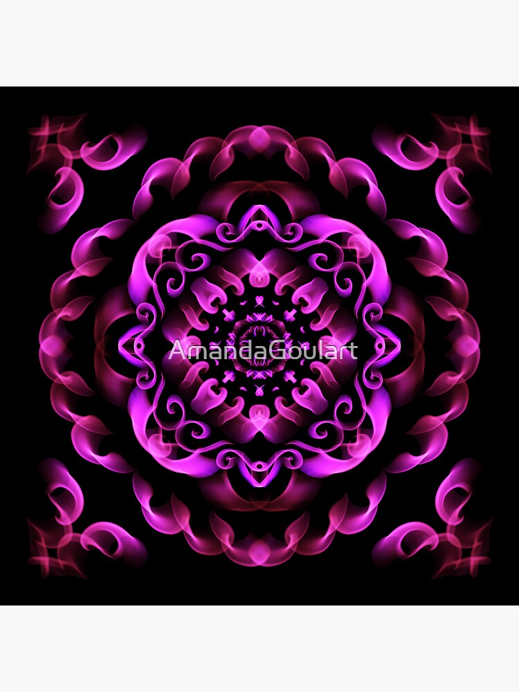 "Mandala in hot pink" Sticker for Sale by AmandaGoulart | Redbubble