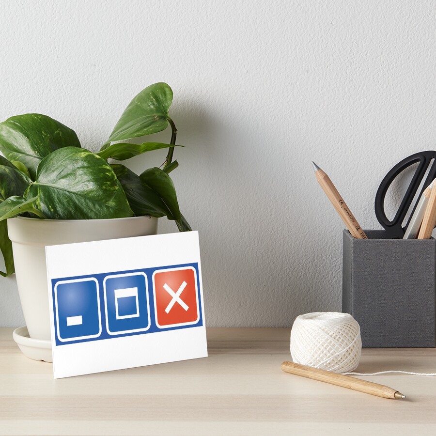 "Windows XP Minimize, Maximize & Close Buttons" Art Board Print for ...