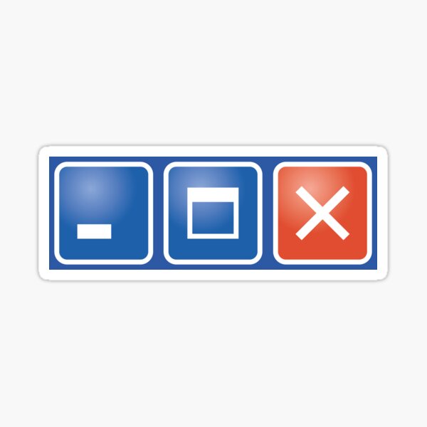 "Windows XP Minimize, Maximize & Close Buttons" Sticker for Sale by ...
