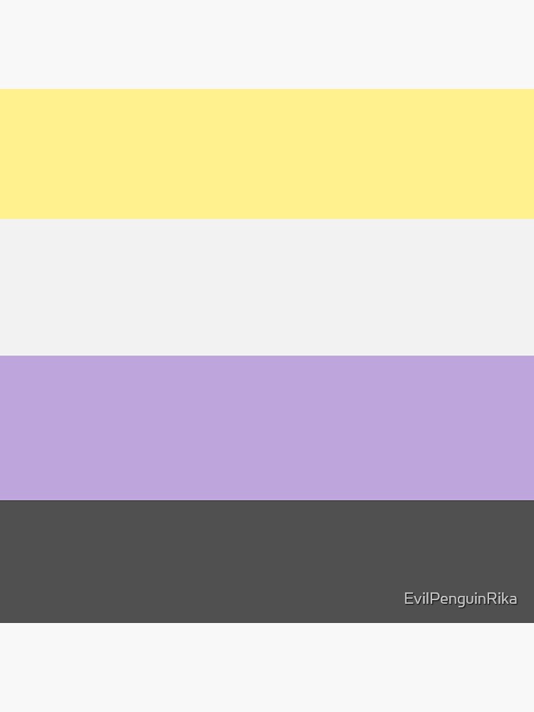 Sticker « Drapeau non binaire pastel », par EvilPenguinRika | Redbubble