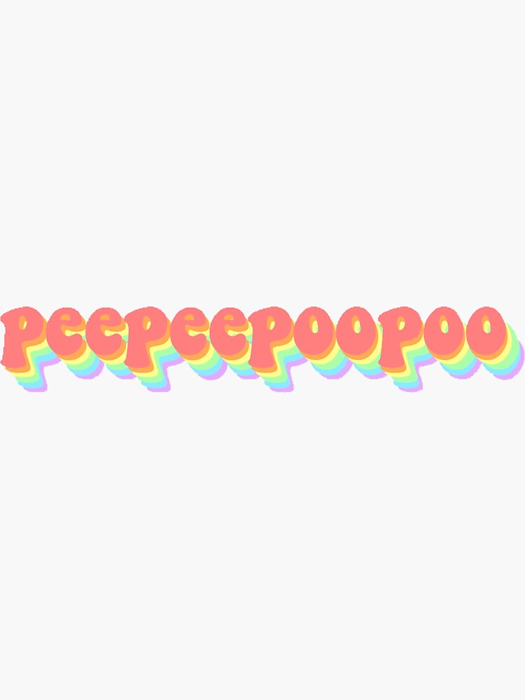 "Pastel Rainbow Peepeepoopoo" Sticker for Sale by mollyt1234 | Redbubble