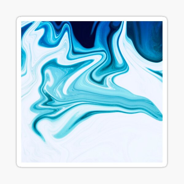 "Liquid blue marble" Sticker by galeswitzer | Redbubble