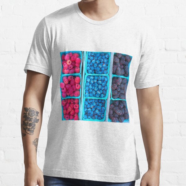 "Farm Fresh Berries - Raspberries Blueberries Blackberies" T-shirt for ...