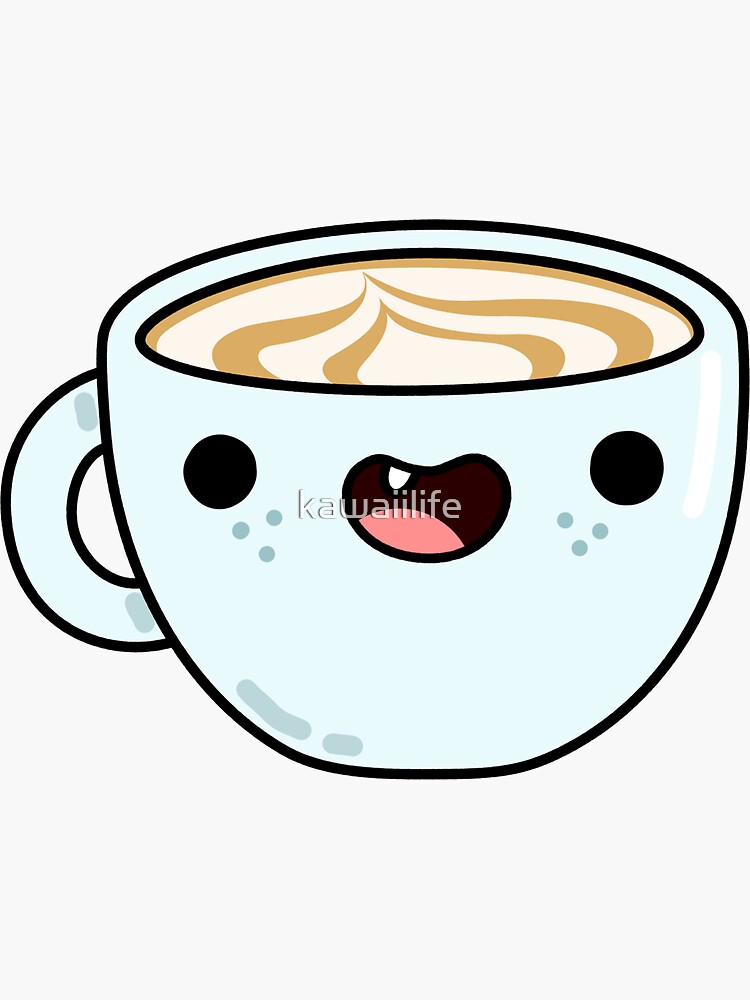 "Kawaii Cappuccino" Sticker by kawaiilife | Redbubble