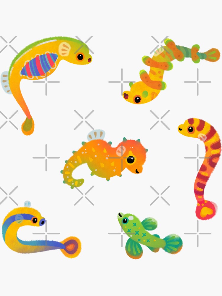 "Pipefish - bright" Sticker by pikaole | Redbubble