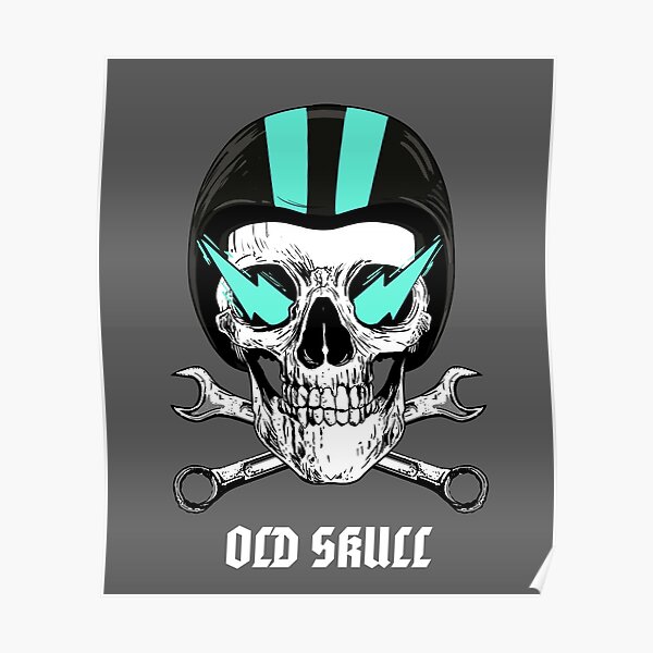 "Old Skull" Poster by Monskyart | Redbubble