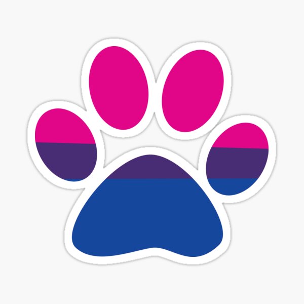 "Bi Pride Paw" Sticker for Sale by PostQuiet | Redbubble
