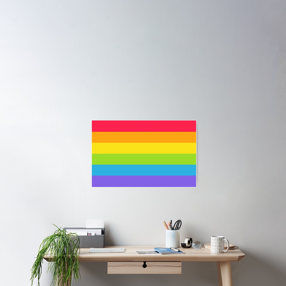 Póster «LGBT bandera moderna del arco iris colores pastel pastel ...