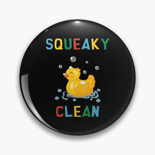 "Squeaky Clean - Cute Kids Bathroom " Pin for Sale by rawresh6 | Redbubble