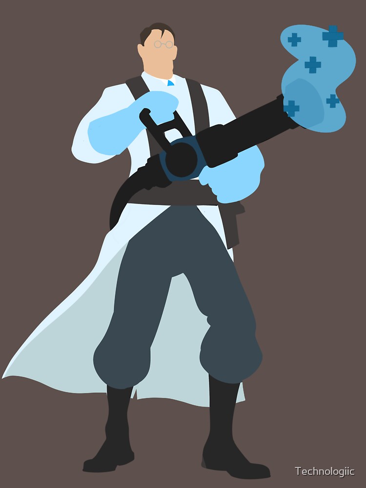 "TF2 BLU Medic" T-shirt for Sale by Technologiic | Redbubble | team ...