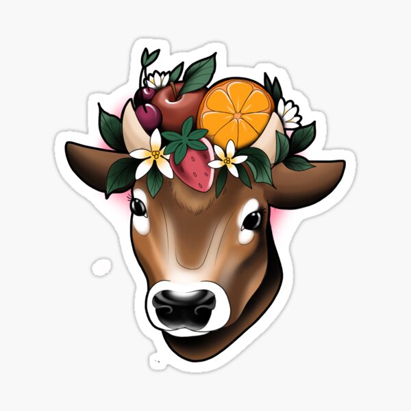 "Cow " Sticker for Sale by Kimdv3 | Redbubble