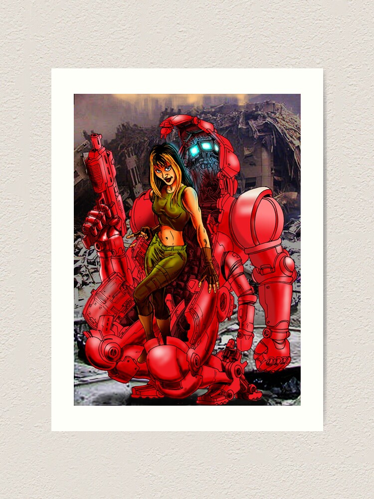 Mecha Girl Art Print For Sale By Drobbins Redbubble