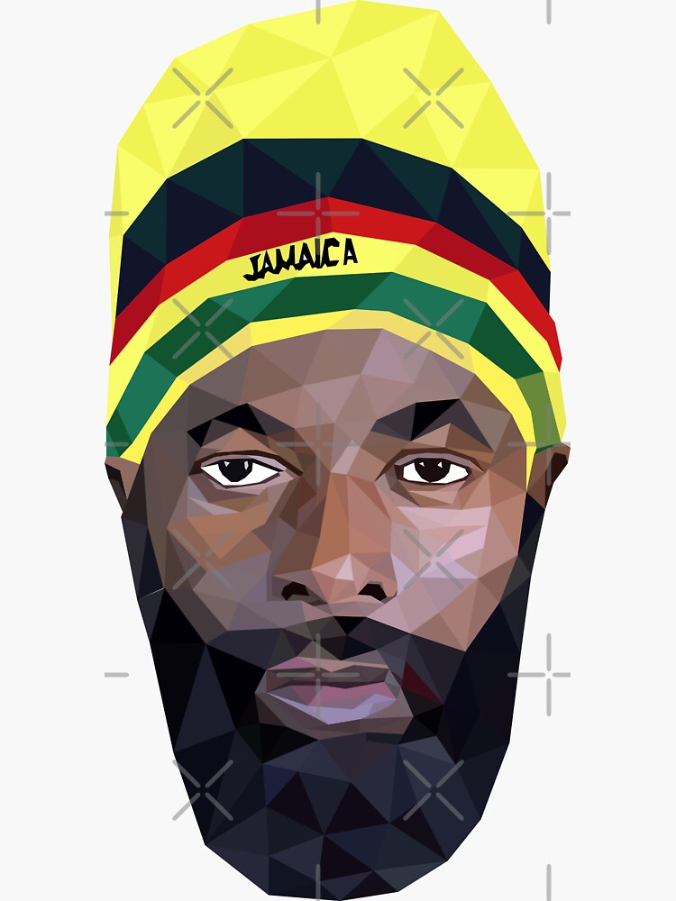 "Capleton low poly art" Sticker by kingswag | Redbubble