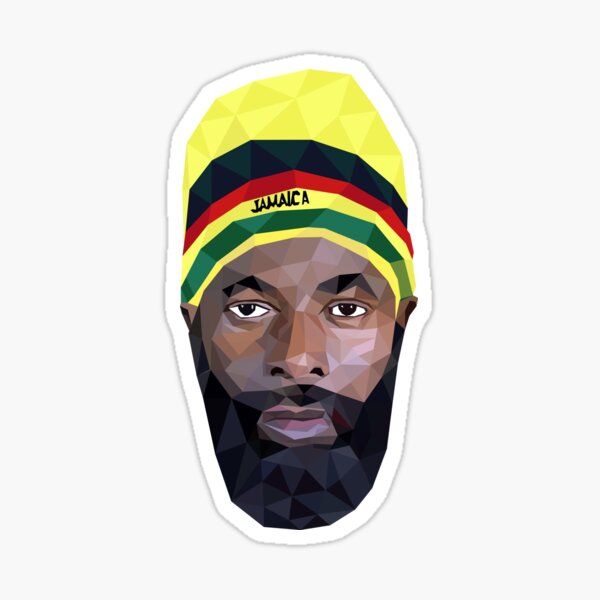 "Capleton low poly art" Sticker by kingswag | Redbubble