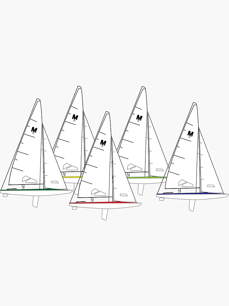 "M20 Scow Sailboats Racing" Sticker by CHBB | Redbubble