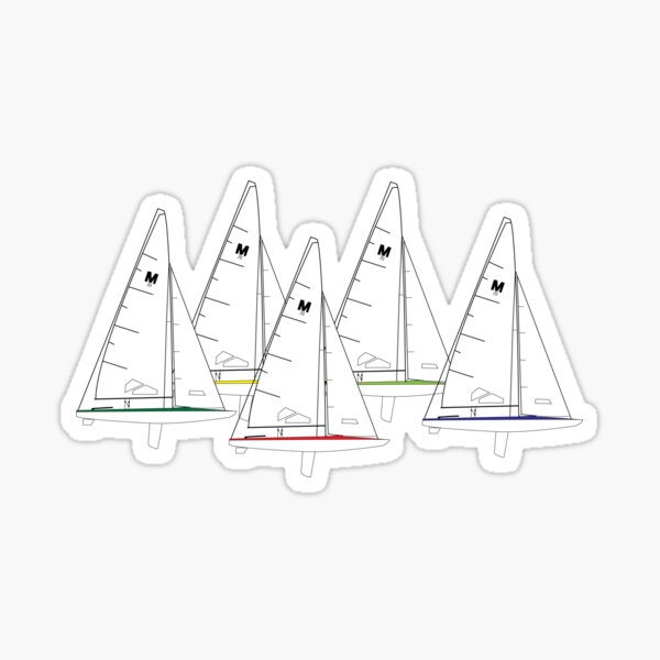 "M20 Scow Sailboats Racing" Sticker by CHBB | Redbubble