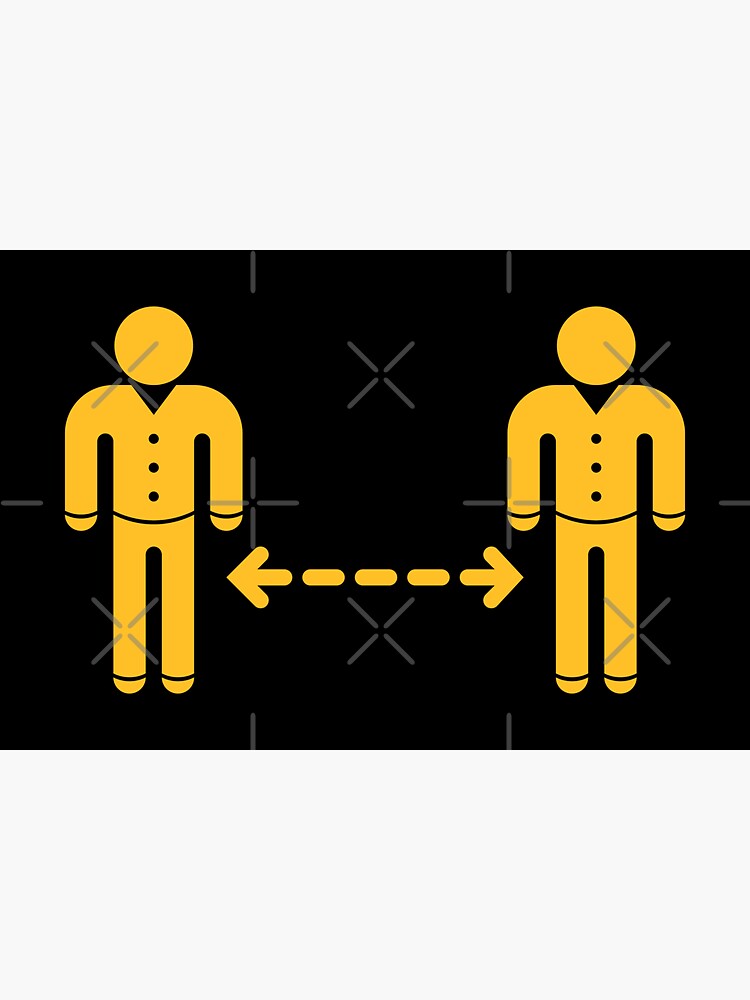 "Keep Distance! (Corona Virus / Pictogram / Icon / Gold)" Sticker by ...